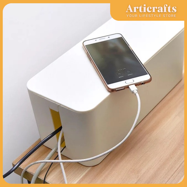 Minimalist Plastic Cable Storage Box Wire Management Organizer | Shopee ...