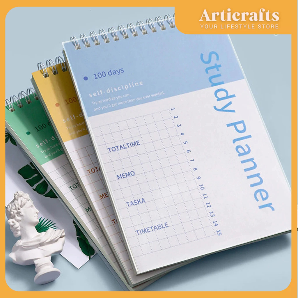 A5 Vertical Study Planner Timetable Spiral Notebook | Shopee Philippines