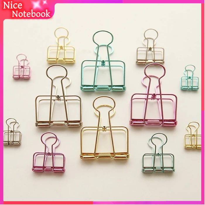 Multicolor Metal Binder Clip Large Small Office Study Binder Clips ...