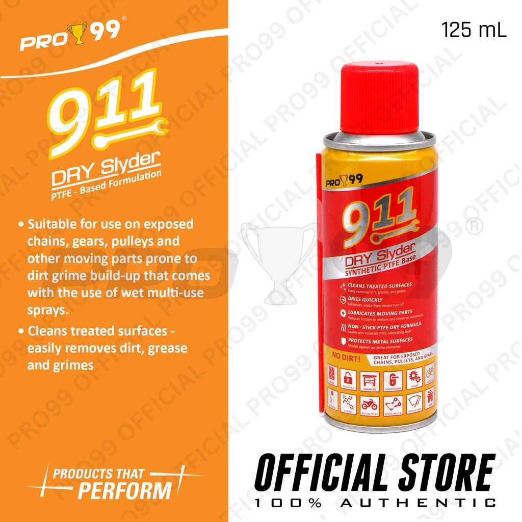 PRO-99 Official 911 Dry Slyder White Ptfe Lubricant 125ml Pro99 PLDT ...