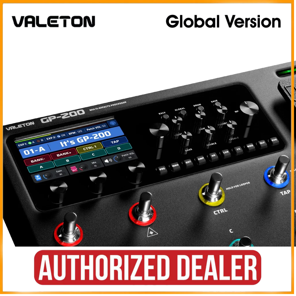 [Global Version] Valeton GP-200 Multi Effects Pedal with Free Gigbag ...