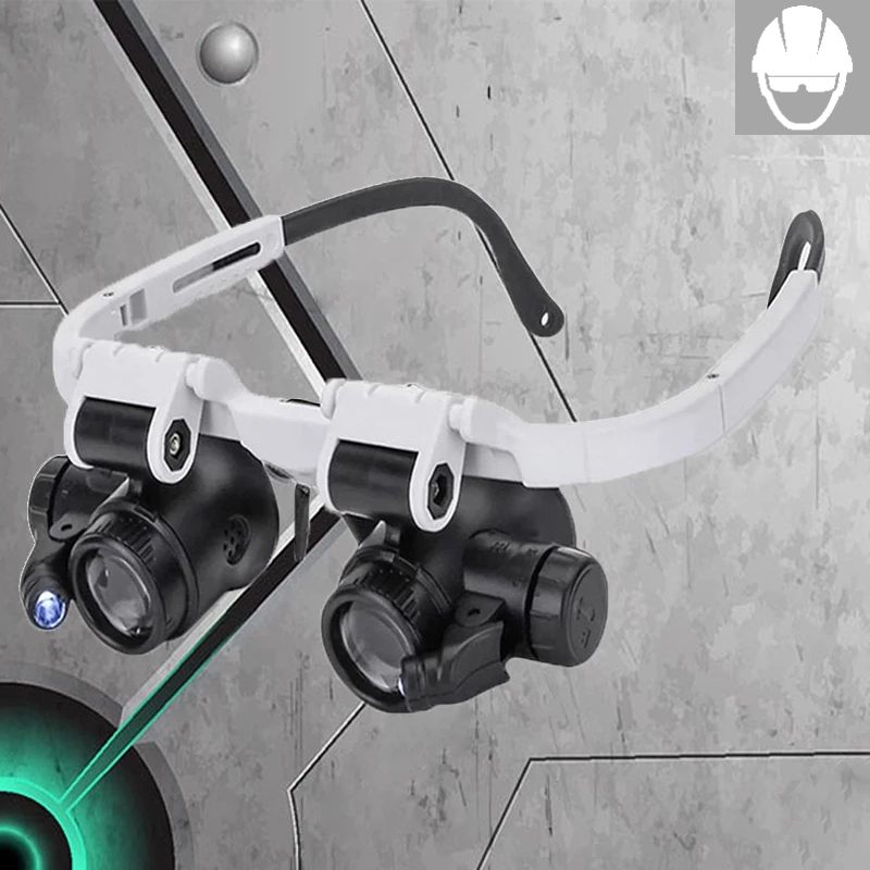 Telescopic LED Magnifying Glass Adjustable Magnification for Mechanical ...