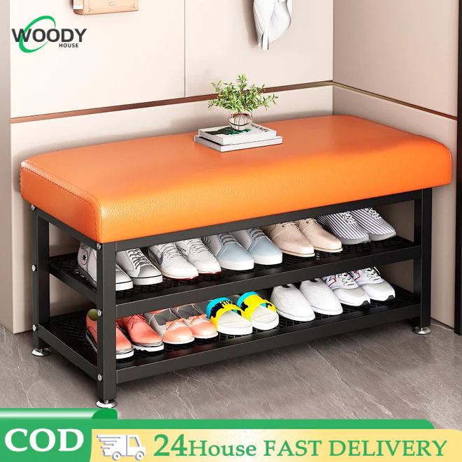 Shoe changing bench Steel Shoe Rack Shoe Stool Home Indoor Shoe Stool ...