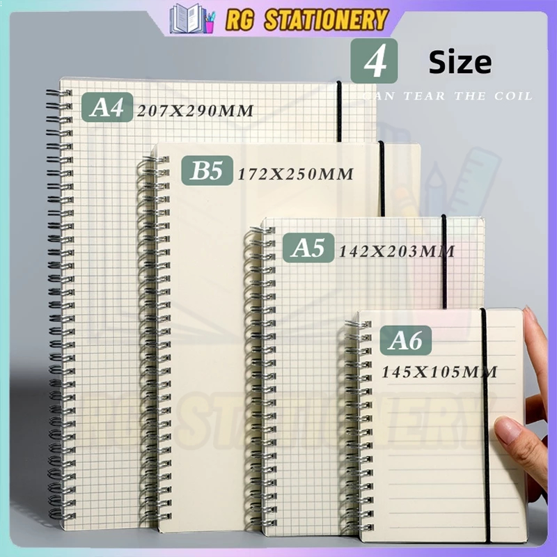 Steno Notebook A4/A5/B5 Spiral Muji Notebook High Quality 80 Sheets ...