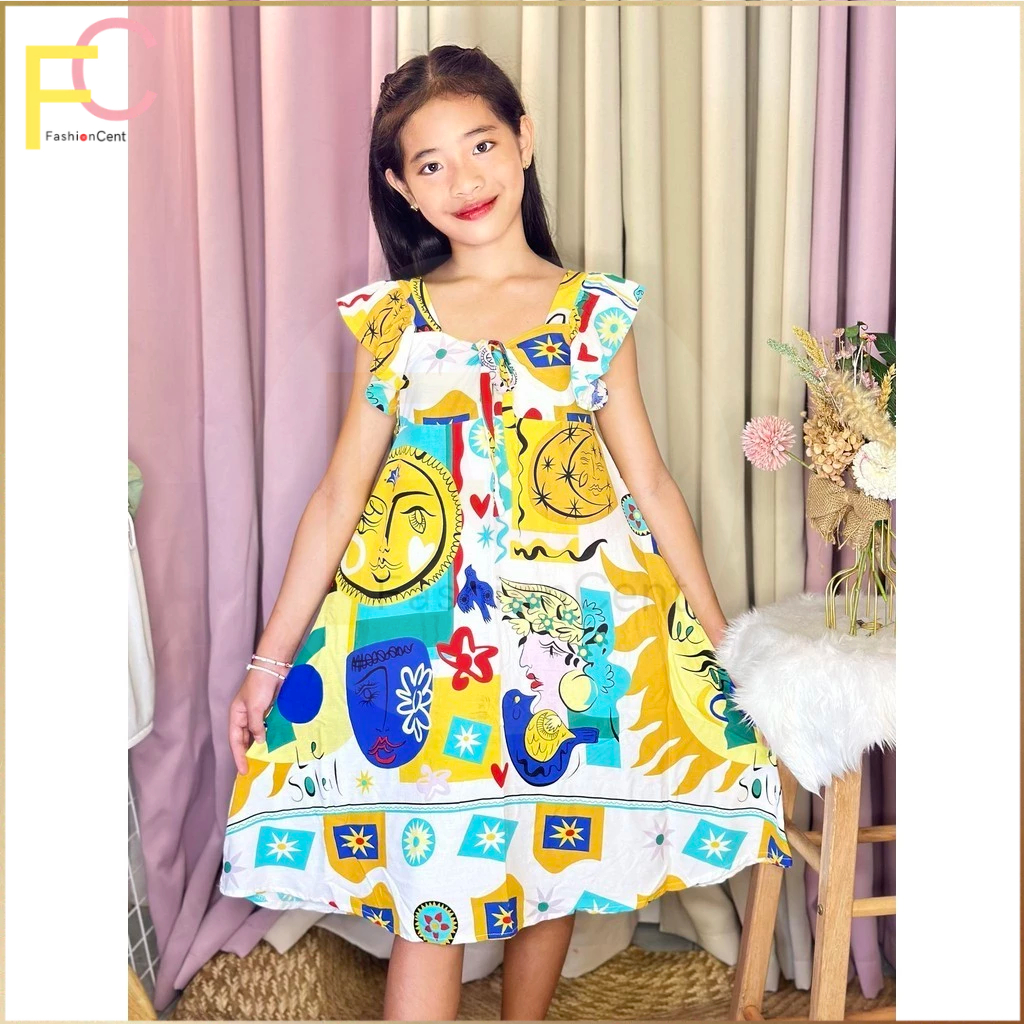 FC CHALLIS DRESS FOR GIRLS TEENS 8-12YRS OLD | Shopee Philippines