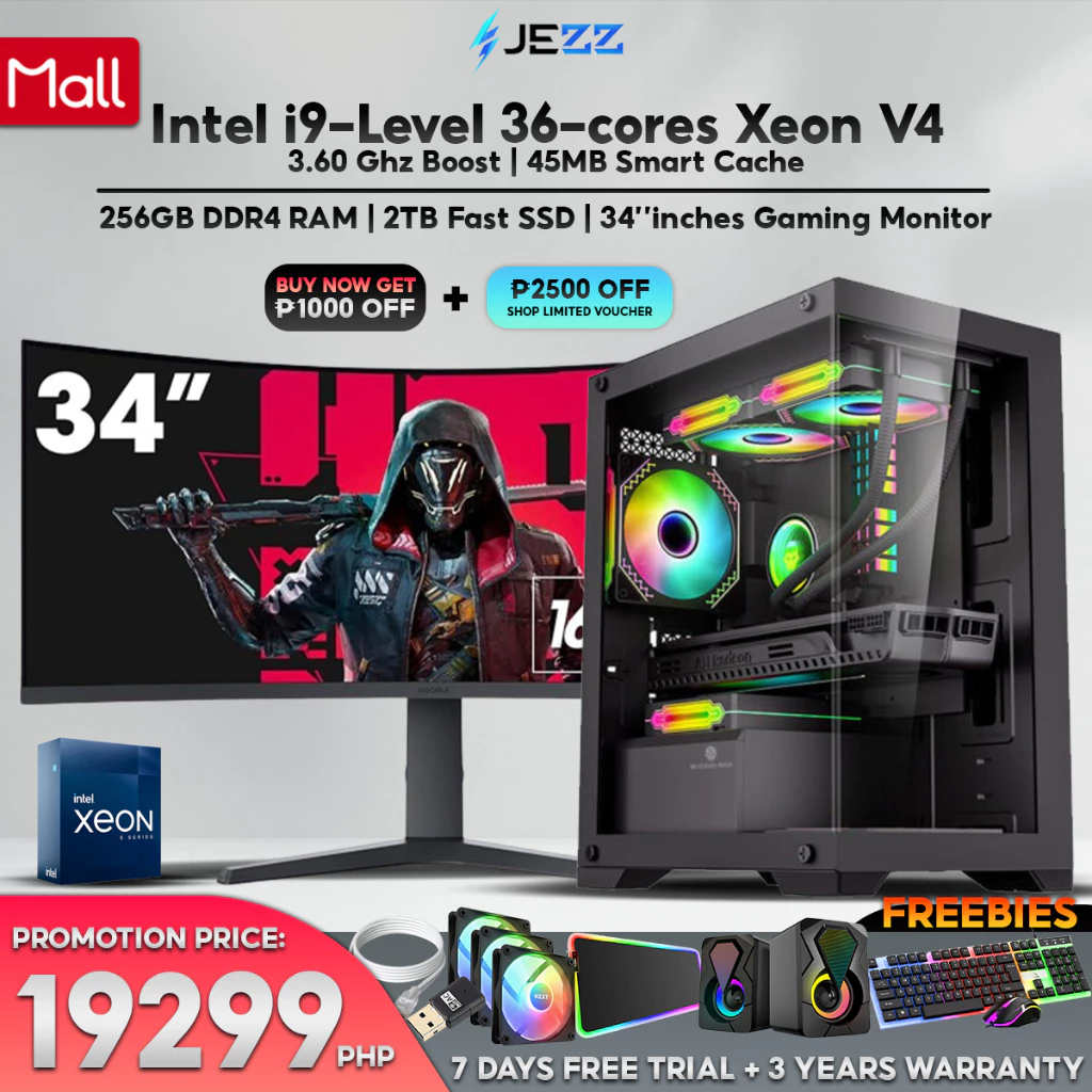 Intel Xeon 18-cores 36-threads 3.6Ghz Gaming & Workstation PC | 256gb ...