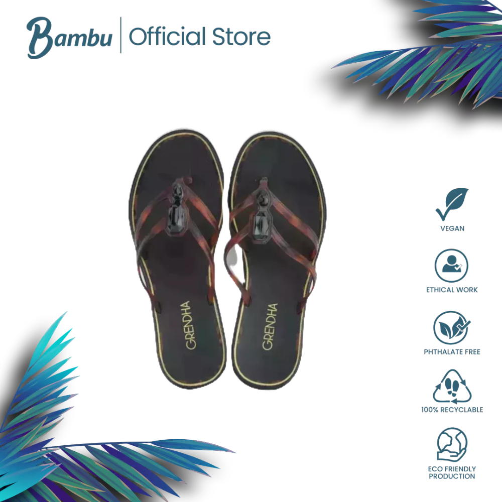 Grendha Cacau Animal Print Turtle Black Women's Slippers | Shopee ...