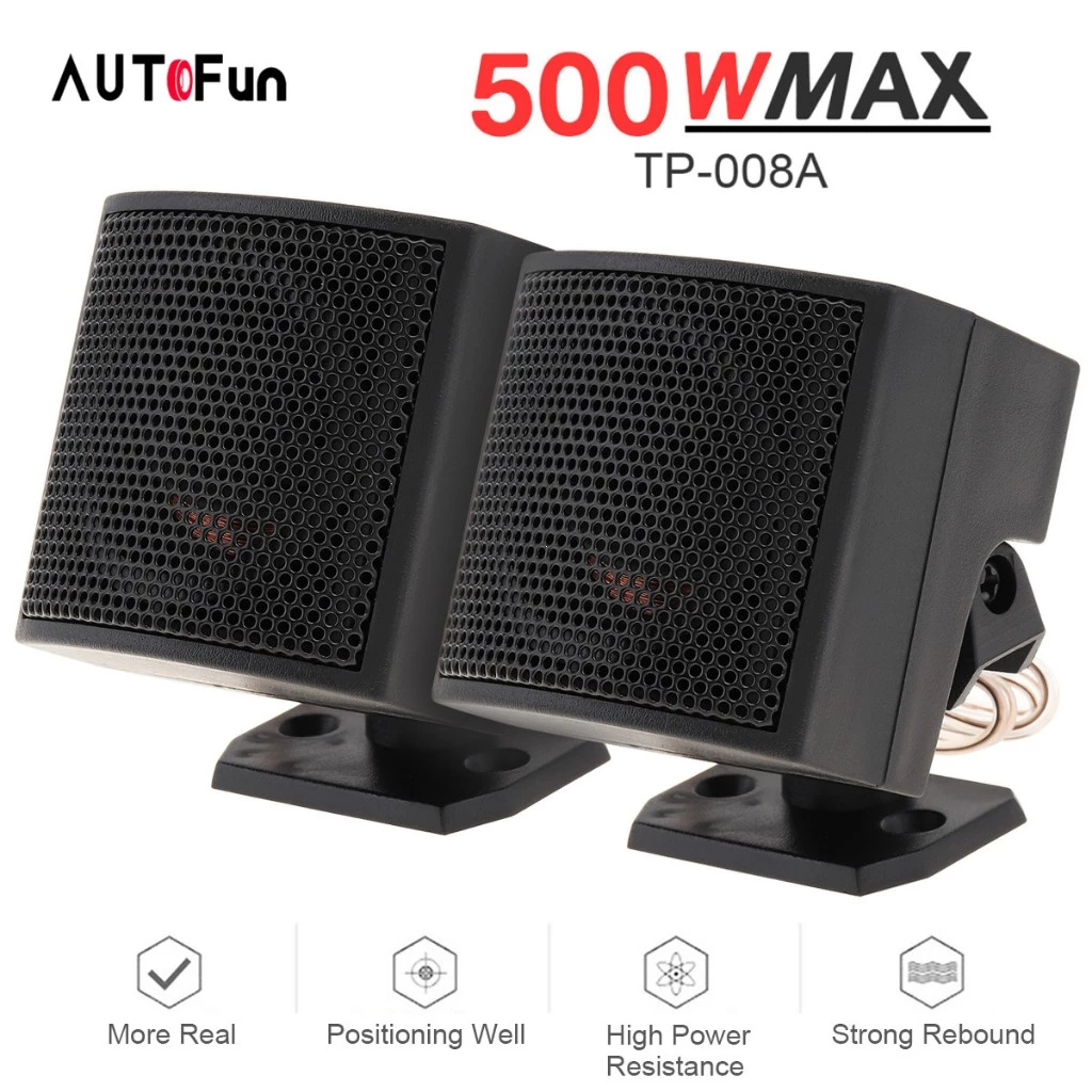 AUTOFun 2PCS Tweeters 500W Maximum Efficiency Square Piezo Tweeter ...