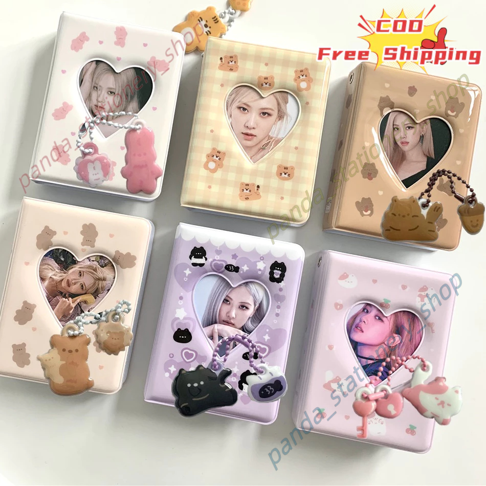 3 Inch Mini Cute Photo Album Photo Card Heart Collection Book LOMO Card ...