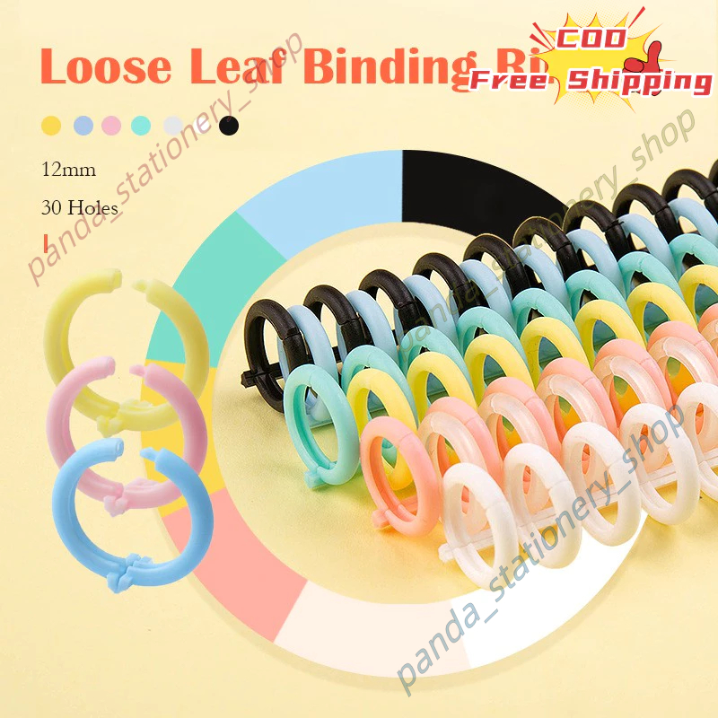 30 Hole Loose-leaf Plastic ring binder notebook refillable Spring ...