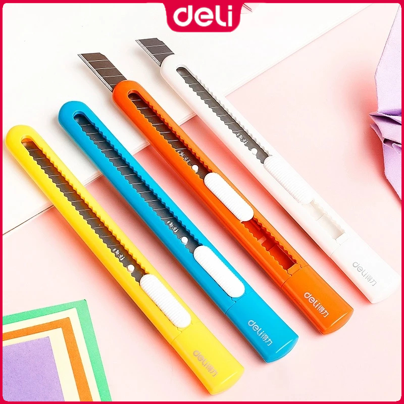 Deli 9MM Art Knife Handmade Paper Cutter Stationery Mixed | Shopee ...