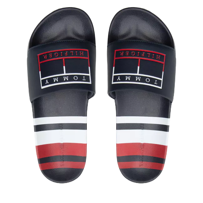 Tommy Hilfiger Mens Stripe Pool Slide US7.5 (25cm) | Shopee Philippines