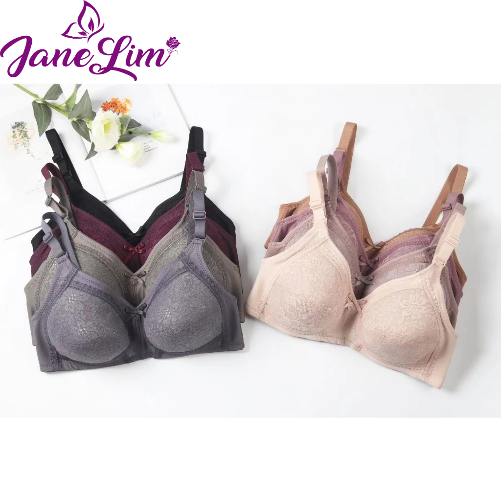 Janelim Comfortable Wireless lace bra Cup B/C GYL B008 | Shopee Philippines
