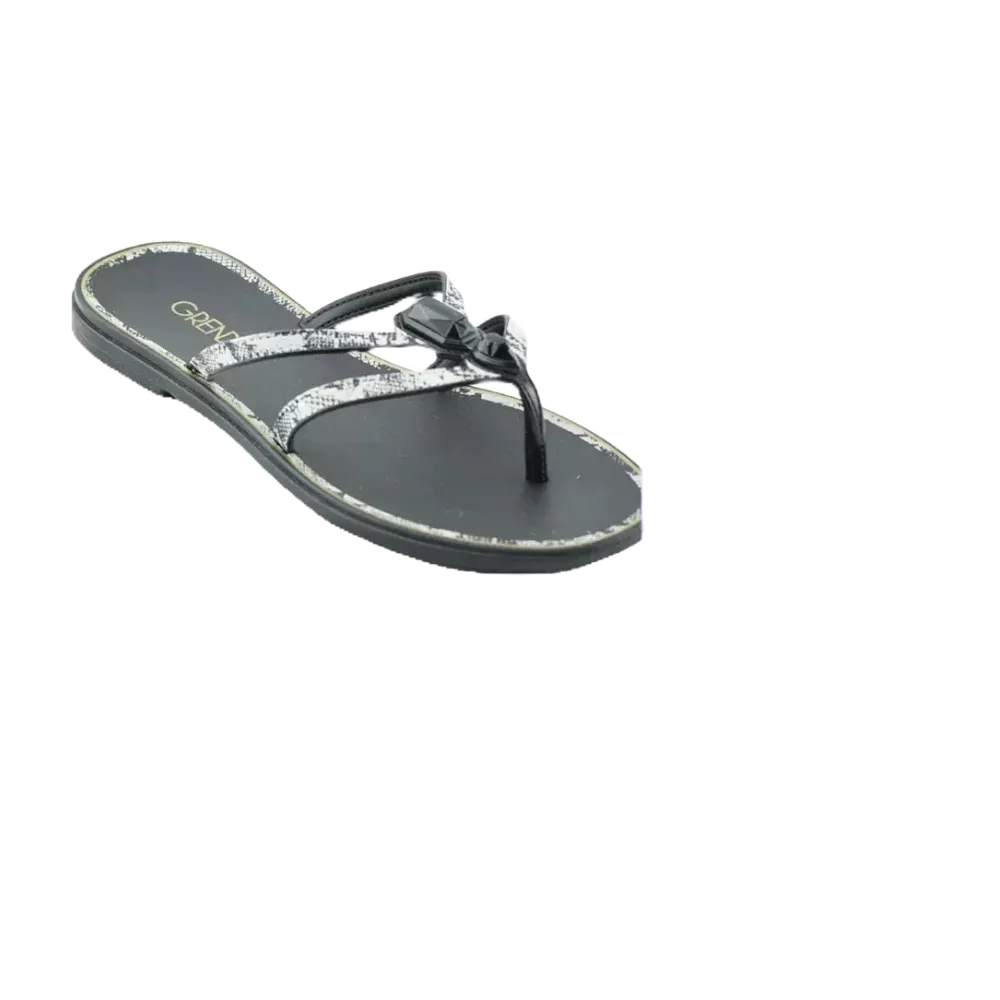 Grendha Cacau Animal Print Black White Women's Slippers | Shopee ...
