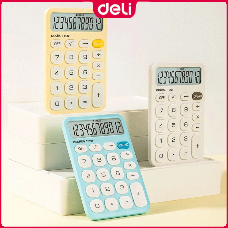 Deli TE121 Simple Portable 12 Digits Calculator Portable Desk ...