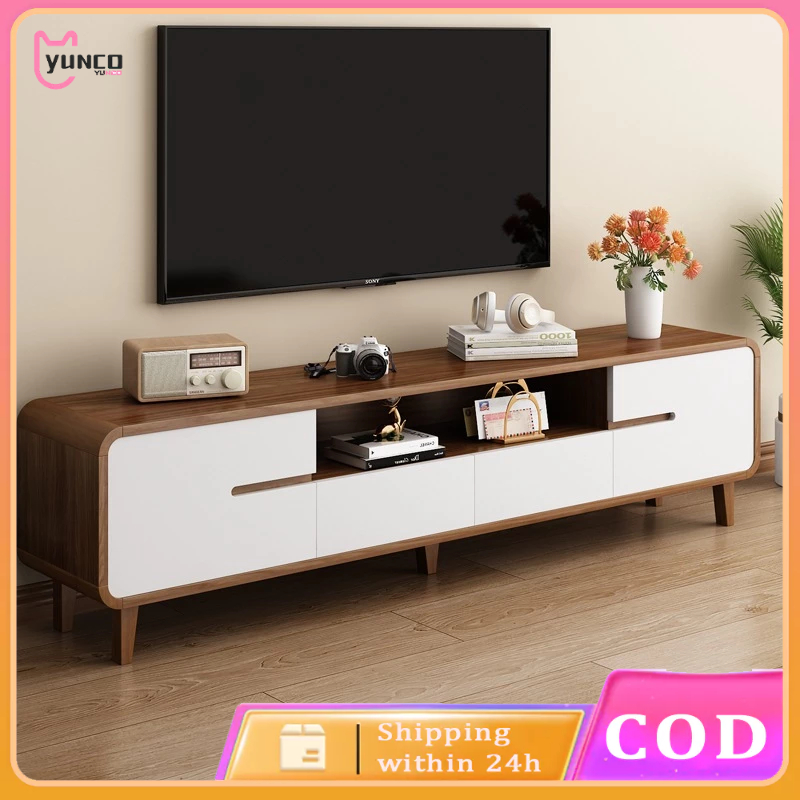 【On Hand】Nordic Simple Wooden TV Cabinet Tea table Modern Simple TV ...