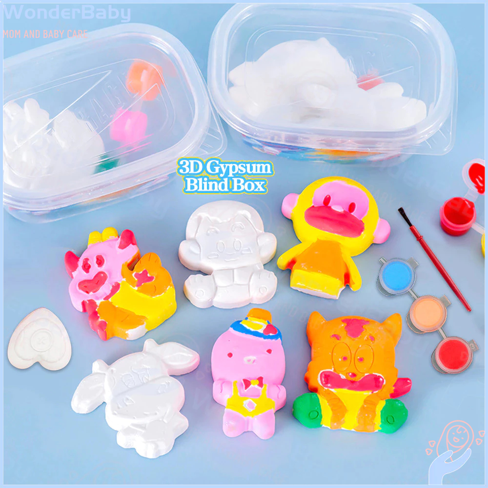 Wonderbaby Cartoon Coloring Plaster Doll DIY Plaster Painting Set for ...