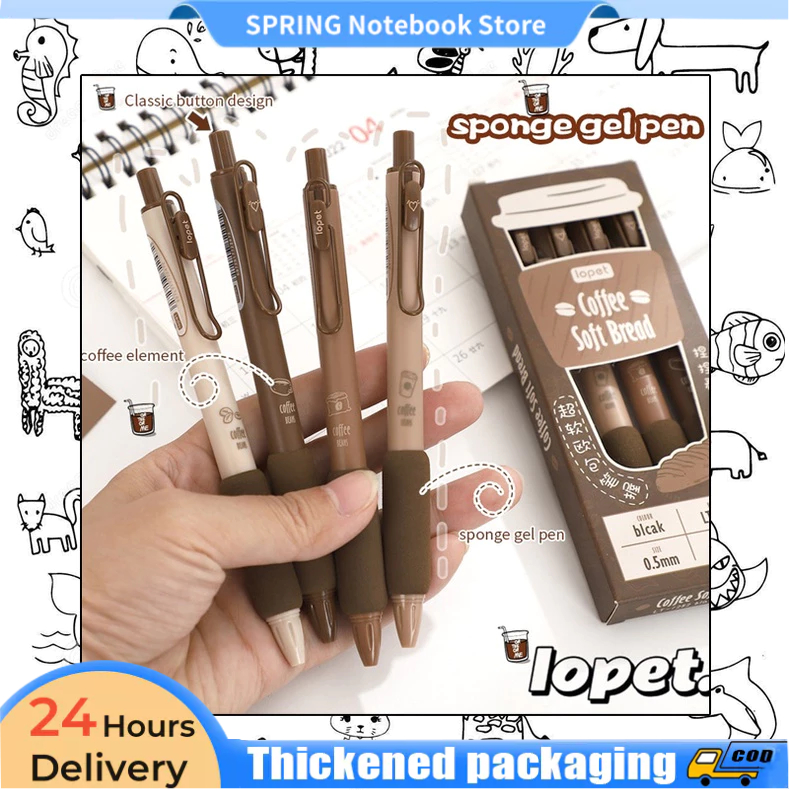 1PC Cute Gel Pen Black Ink School Supplies Coffee Color Ballpoint Pens ...