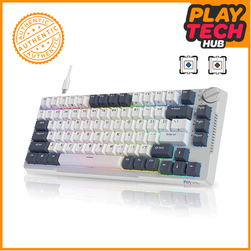 RK Royal Kludge RK H81 81 Keys Tri-Mode with Knob Control RGB Wireless ...