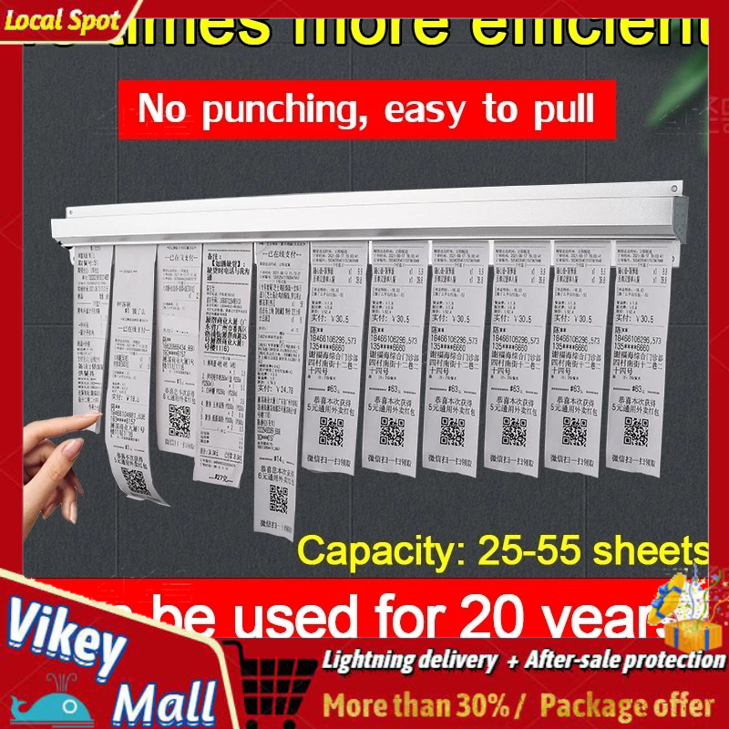 (COD) Ticket Holder Bill Receipt Check Holder Alloy Paper Tab Clip ...