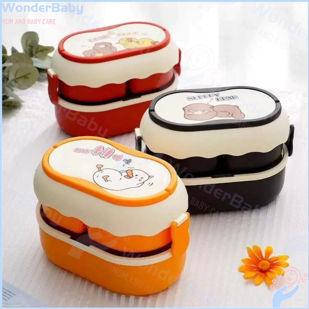 WD【COD】 Bento Box for Kids Portable Lunch Box set with Cutlery Child ...