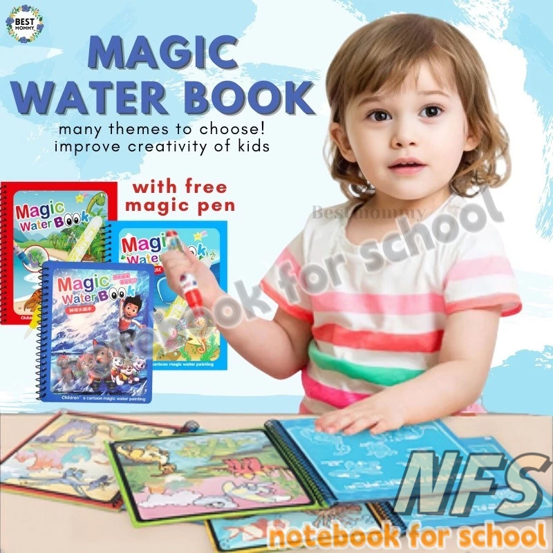 NFS Magic Water Book Reusable Kids Drawing Book Magic Coloring Book ...