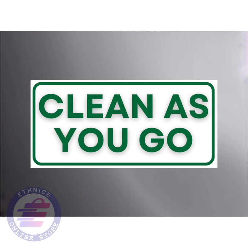 Clean As You Go Vinyl Sticker Signage | Shopee Philippines