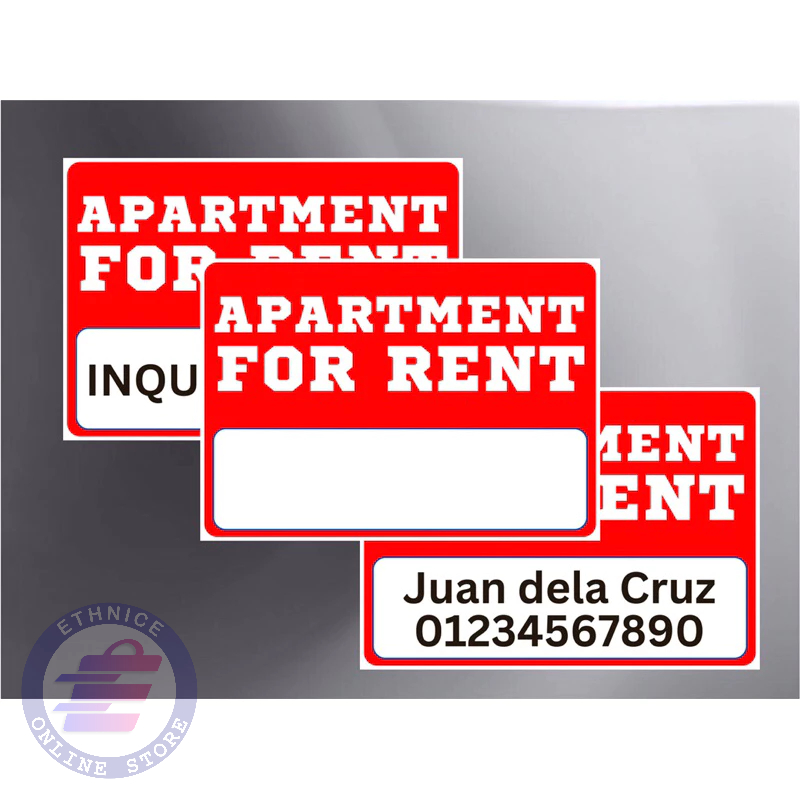 Apartment for Rent Laminated Signage or Sign | Shopee Philippines