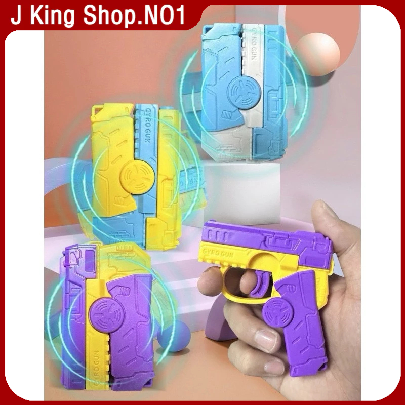 J King #Mini Decompression Rotating Toy Gun two-in-one Fidget Spinner ...