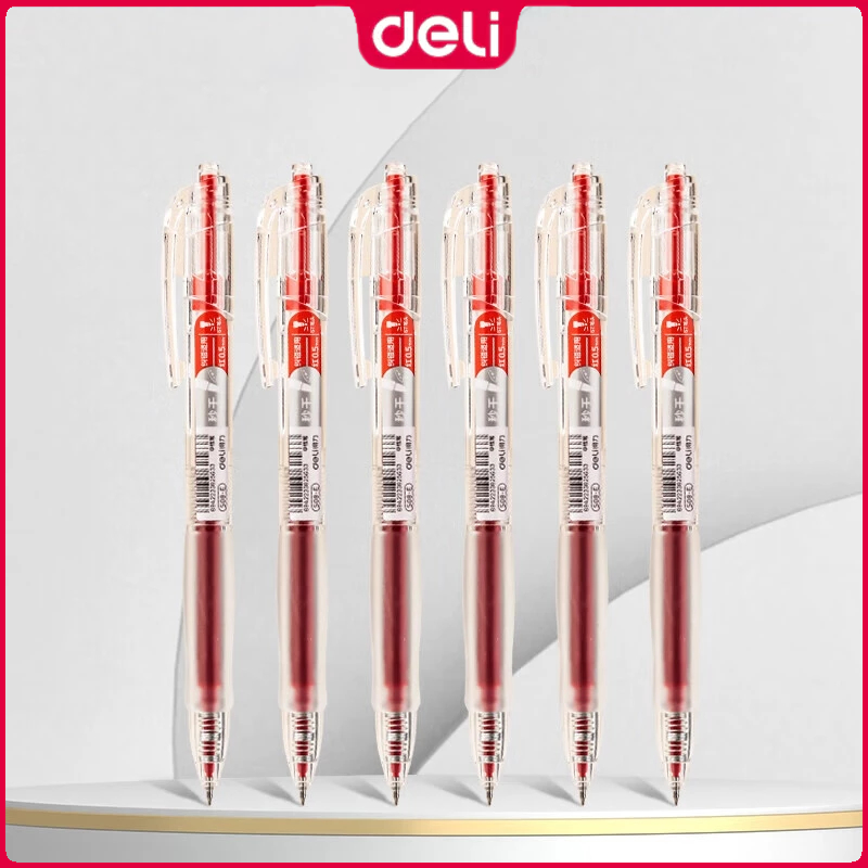 Deli S08-E Correction Second Dry Press Student Gel Pen 0.5mm ST Head Red | Shopee Philippines