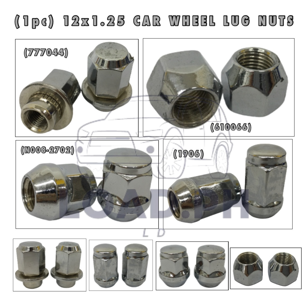 LD (1Pc) 12x1.25 mm Wheel Lug Nuts OEM Chrome (Good Quality) | Shopee ...