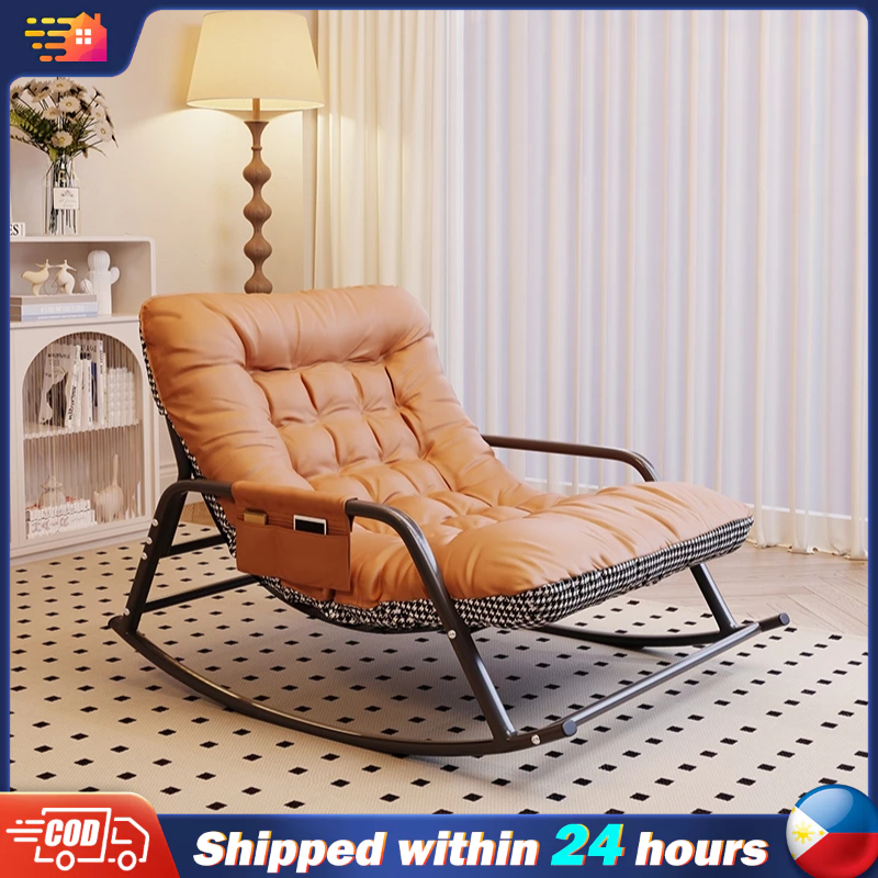Rocking chair Nordic style recliner sofa rocking chair nap balcony lazy ...