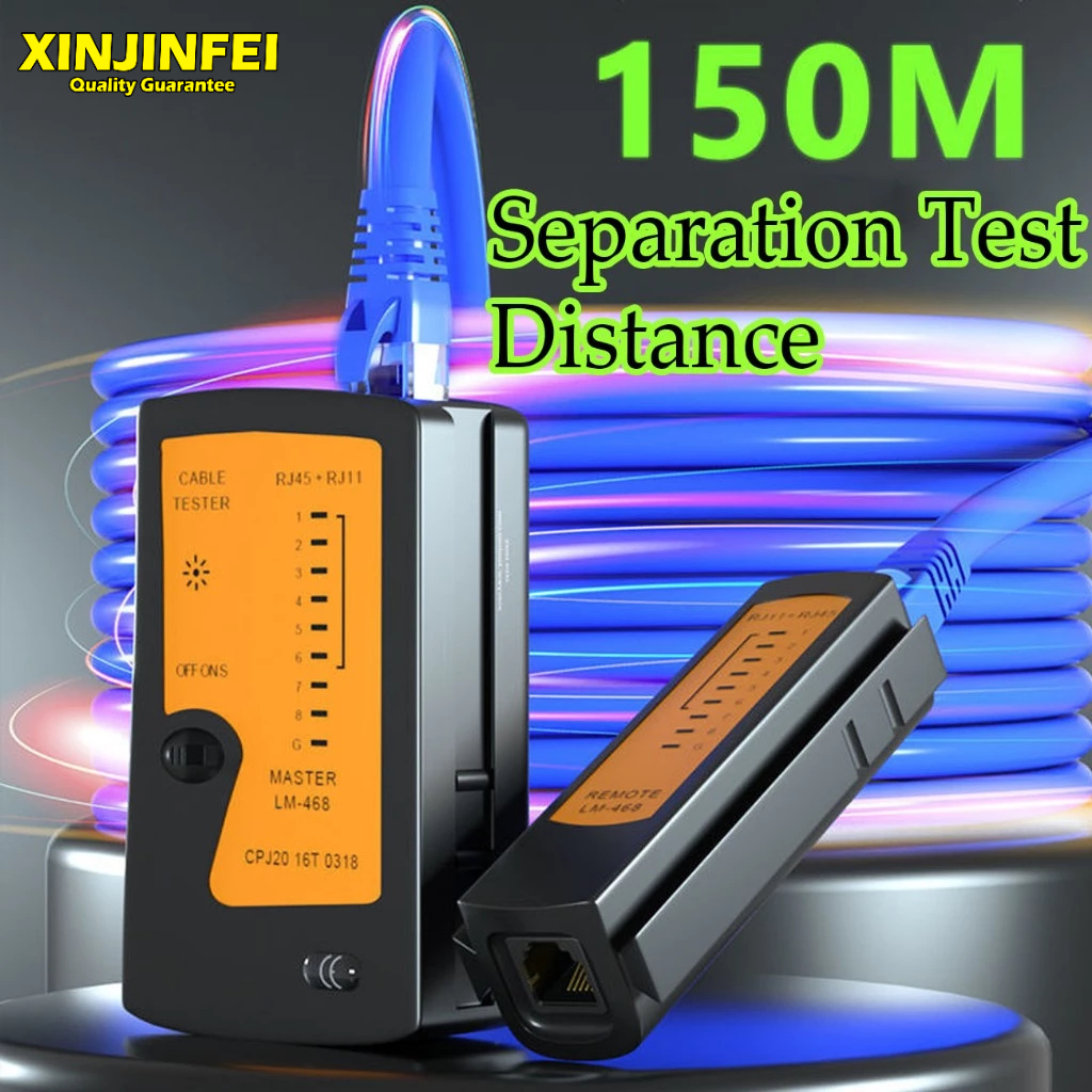 Network Cable Tester with Battery RJ45 RJ11 Cat5 Cat6 LAN Wire Test ...
