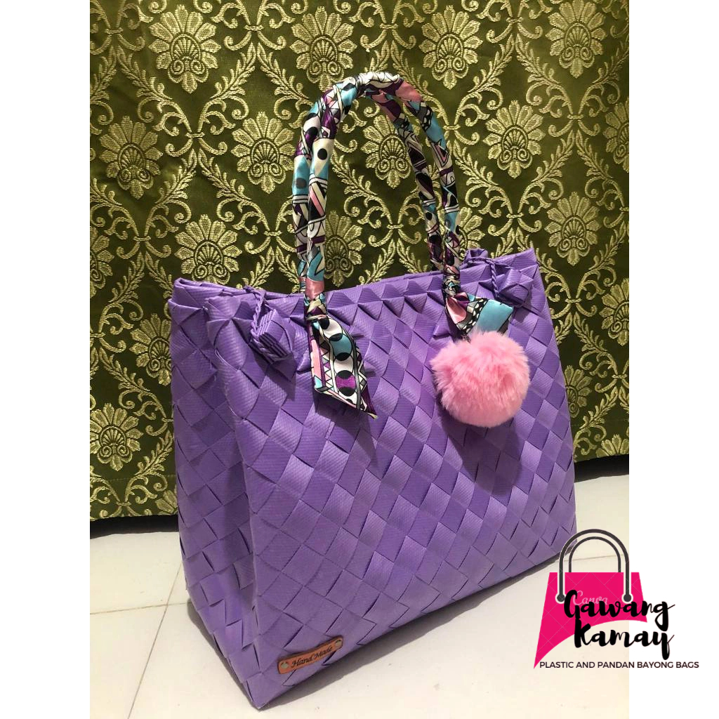 PURPLE "New Color" Soft Material - Double Lock - Plastic Bayong Bag ...