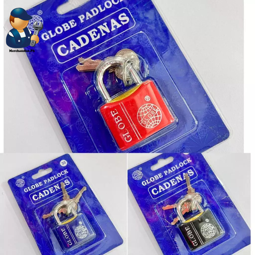 30mm Globe Padlock Black,Blue,Red Drawer lock Cabinet Lock Heavy Duty ...
