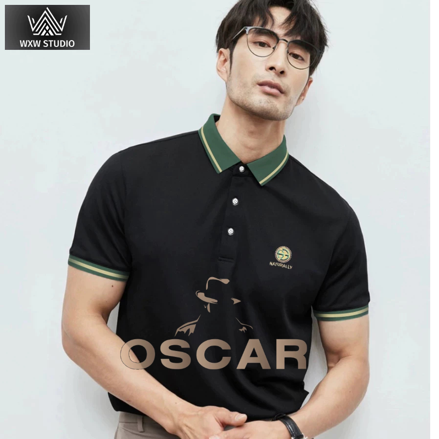 WxW T618 KOREAN Style Polo Shirt Embroidered HONEY COMB Polo Shirt For ...