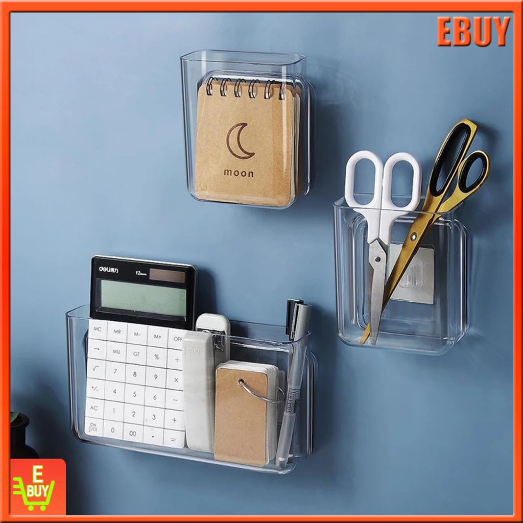 Wall-mounted Shelf Bedside Storage Box No Punching Required Drill-free ...
