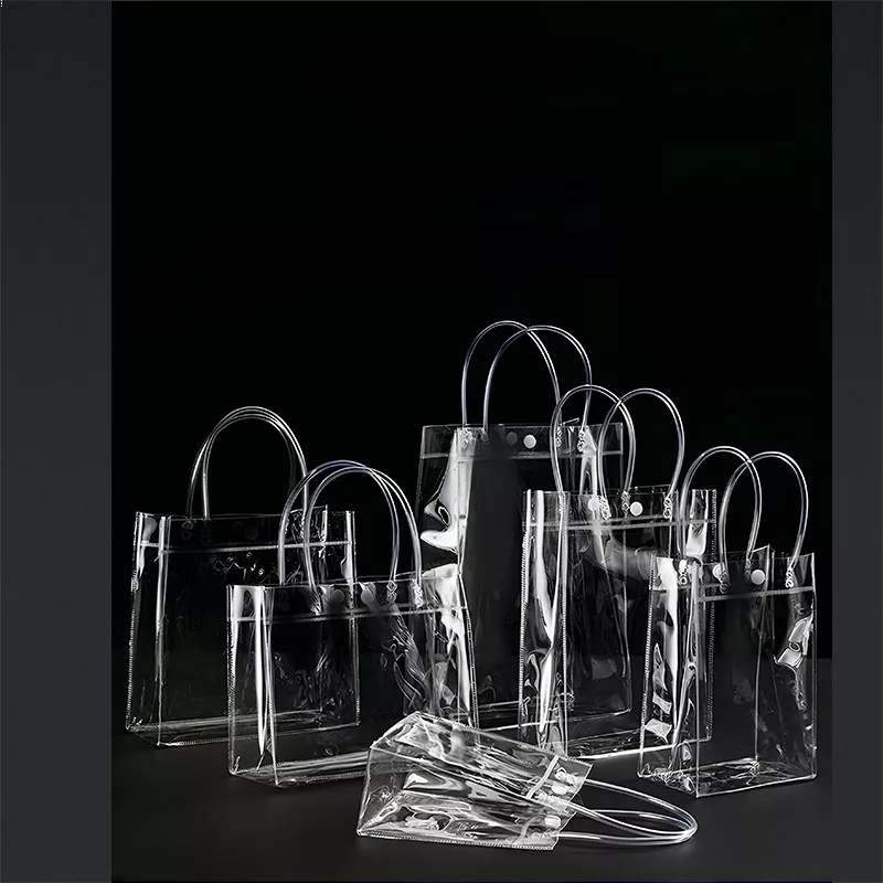 PVC/ Plastic Transparent Bag/ Transparent Tote handbag gift Clear bag ...