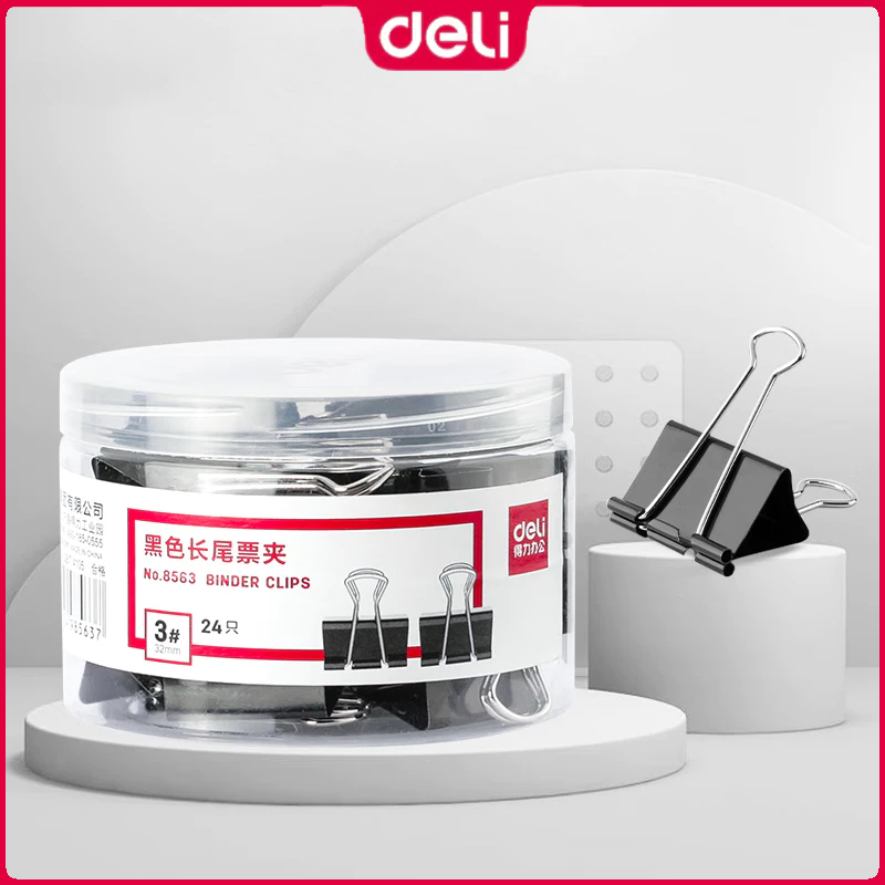 Deli Binder Clips Black 24PCS/Box E8563A | Shopee Philippines