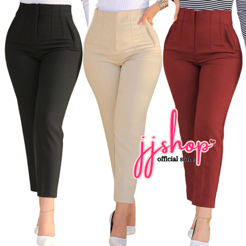Slim-Fit High Waist Trouser Slacks Pants 26-31 Garter Waist | JJ.SHOP ...