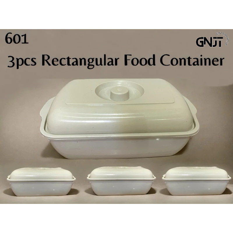 3pcs Rectangular Food Container (price is for 3pcs) Plastic Food Keeper ...
