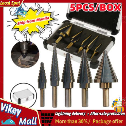 (COD) High Quality 5pcs/set Hss Cobalt Multiple Hole 50 Sizes Step ...