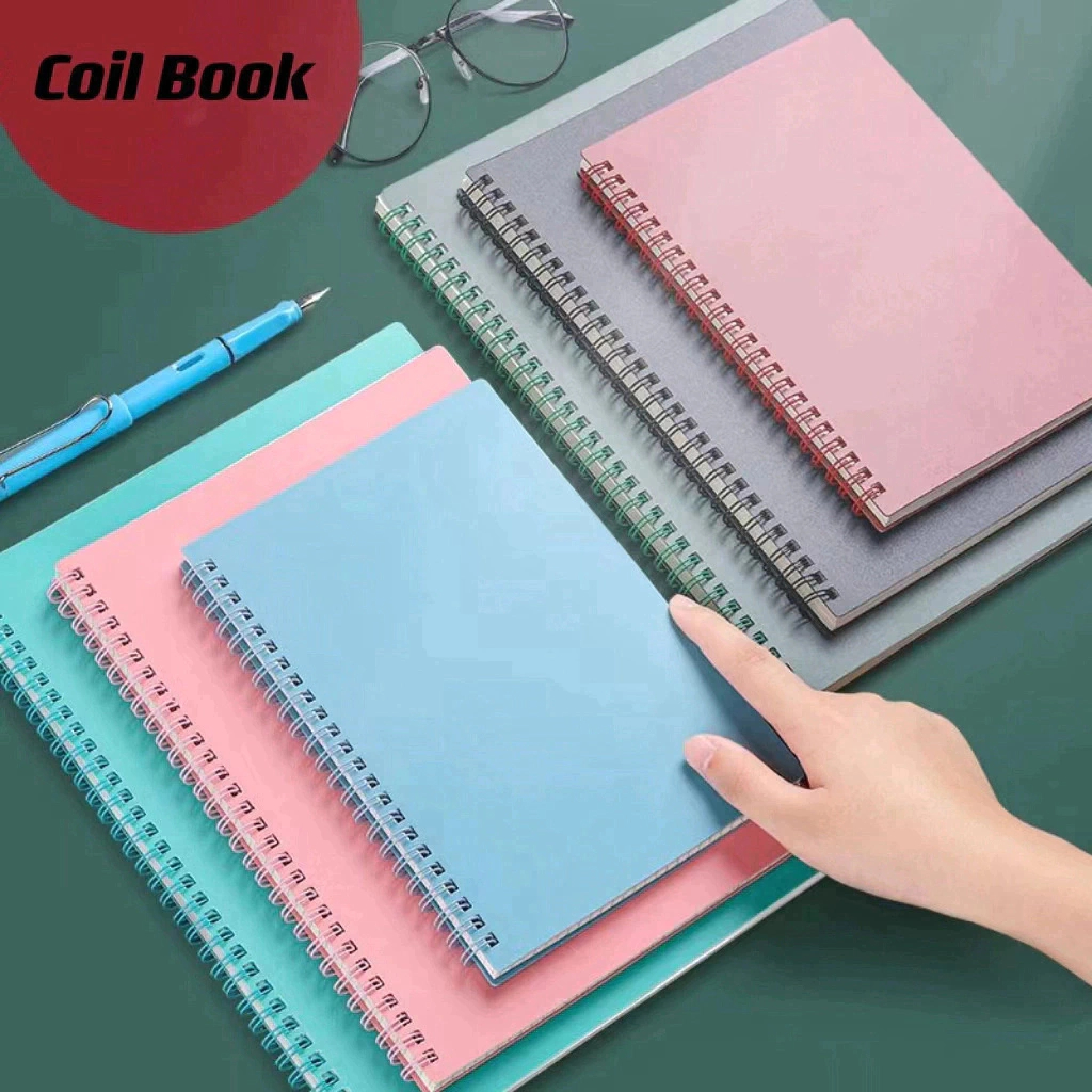 Thickened Morandi Notebook Pp Coil Notebook Retro Notebook A4 Grid ...