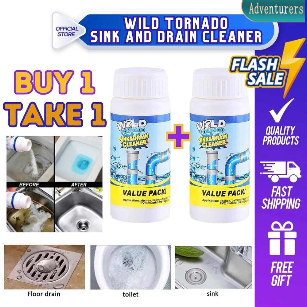 Adventurers Original Buy1 Take 1 Wild Tornado Sink & Drain Cleaner ...