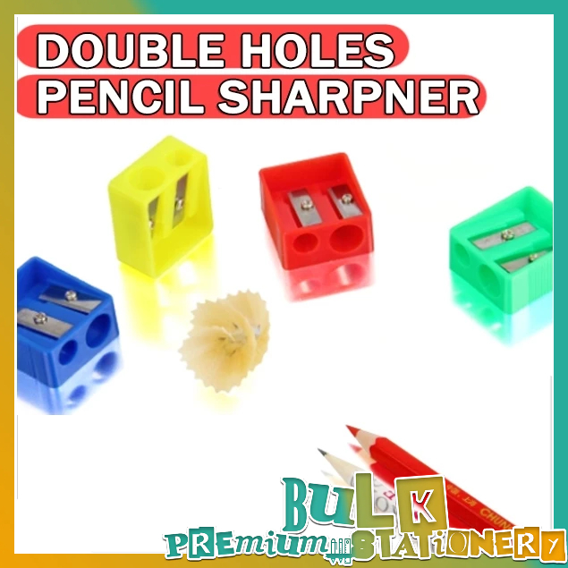 FastDelivery Double Hole Pencil Sharpener Classic Sharpeners Bulk ...