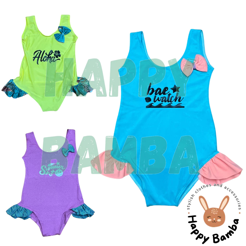 Bamba Swimsuit for Girls Kids (1-7 Yrs Old) Swimming Summer Outfit Girl ...