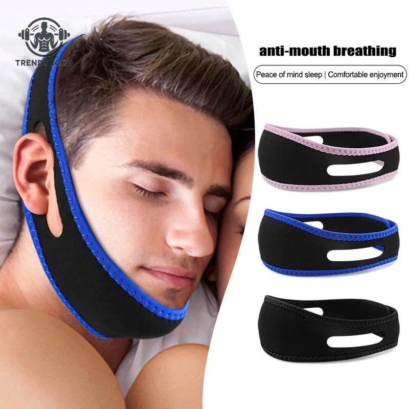 Anti Snore Chin Strap Nylon Elastic Breathable anti-Snoring Chin Belt ...