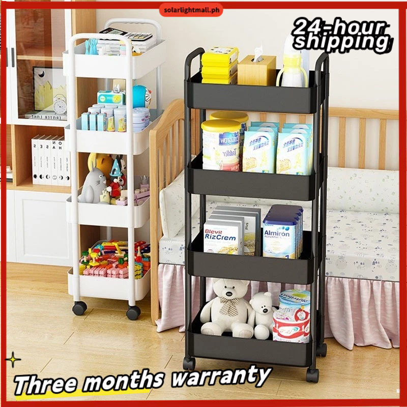 3/4/5 Trolley Cart OrganizerTier Moving Rack Kitchen Storage Shelf ...