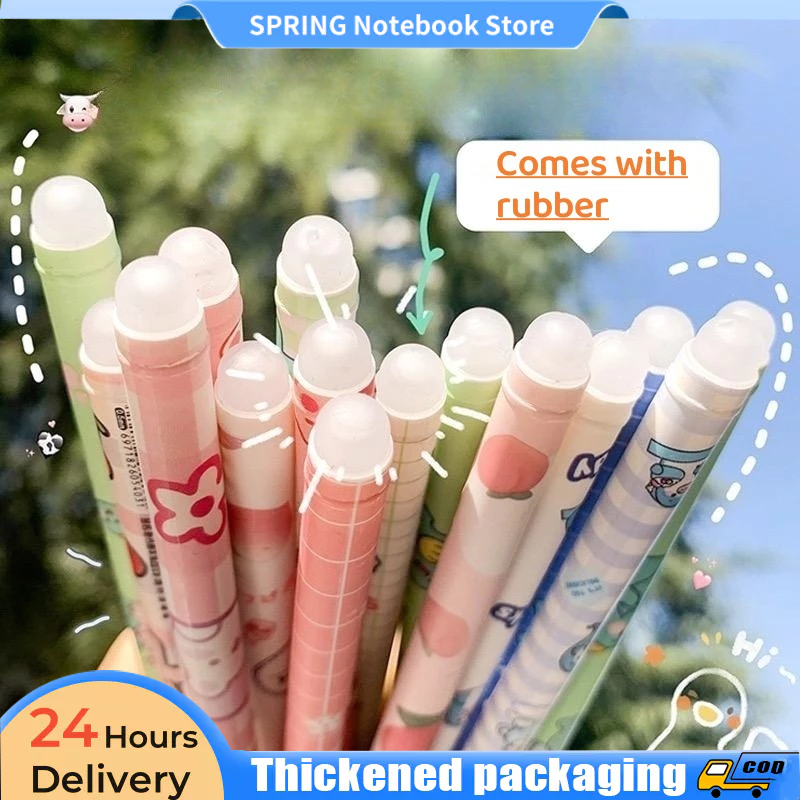 0.5mm Erasable Gel Pen Cute Pen Blue Ink With Eraser Magic Blue Pen 1PC ...