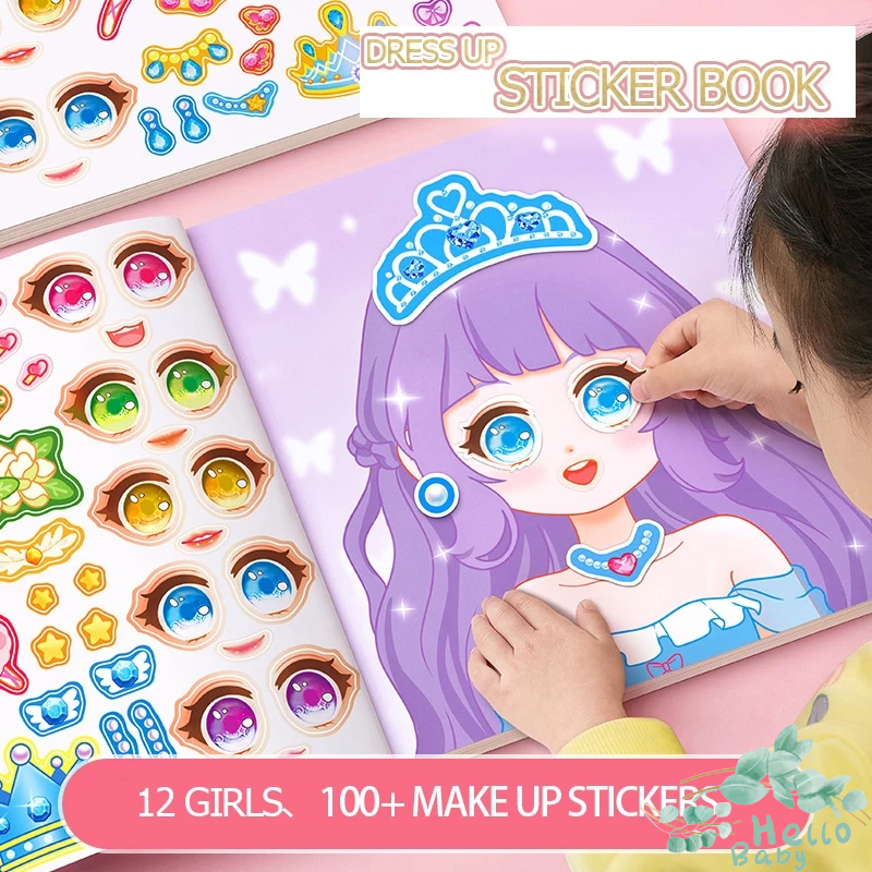 HB sticker for dress up doll sticker book gift for baby girl | Shopee ...